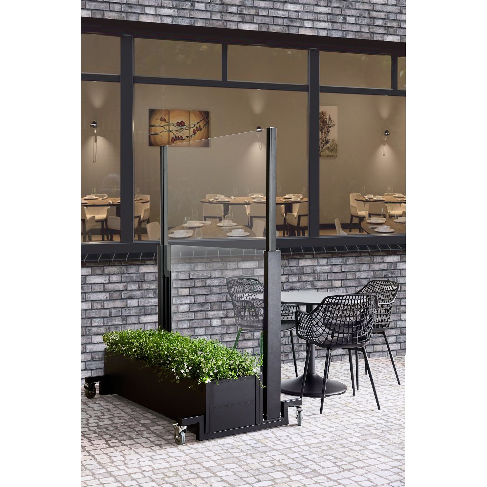 Deponti Wind Break with Aluminium Planter– Prime Outdoor Store